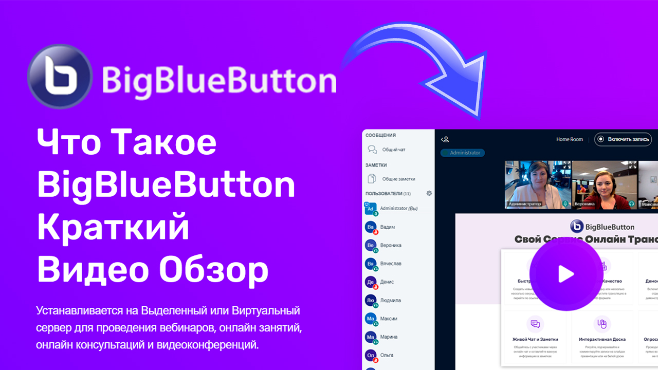 BigBlueButton - Как работать с комнатой